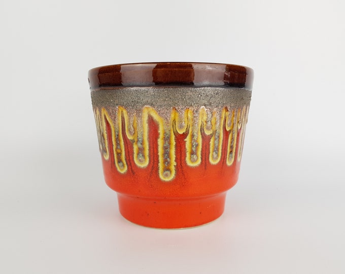 Vintage ES KERAMIK (emons Und Sohne) Red With Overdripped Fat Lava ...
