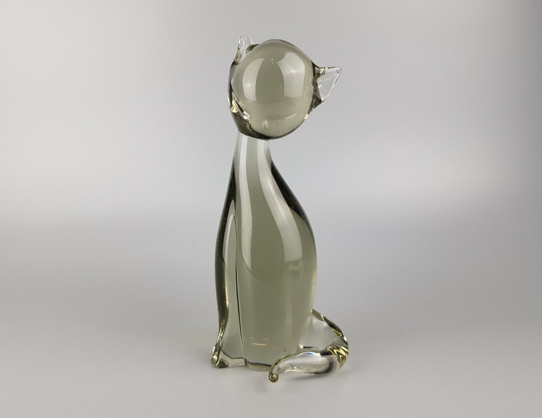 Vintage LIVIO SEGUSO Signed Glass Cat for Gral Glas Germany 1970s - Etsy
