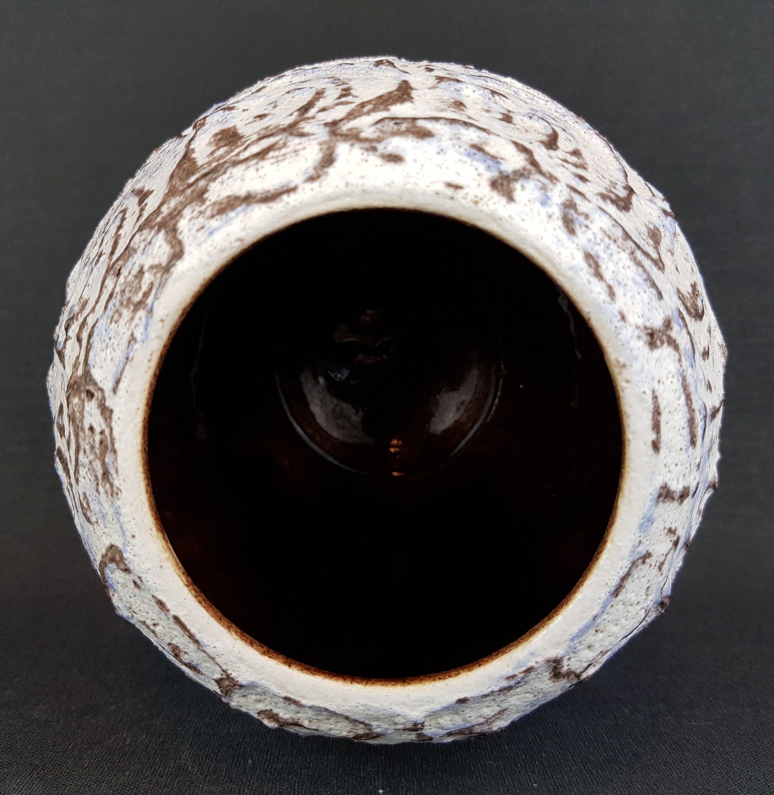 Vintage SCHLOSSBERG KERAMIK Vase With Blue "saphir" Decor 259-14 West ...