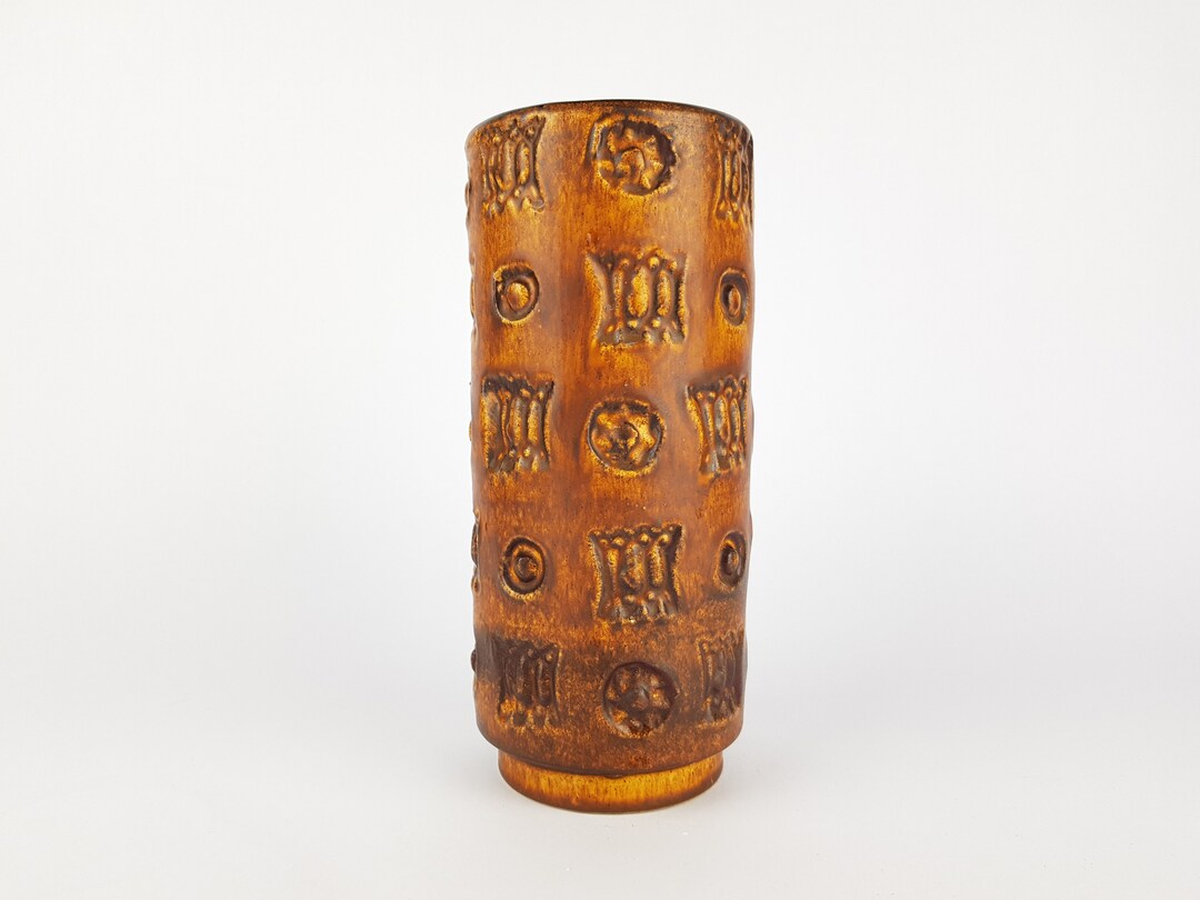 Vintage SPARA KERAMIK Fat Lava Vase With Relief Decor 618/20 Design by ...