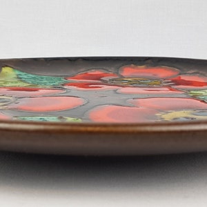 Vintage RUSCHA KERAMIK Orange and Brown Wall Plaque 717/2 With Flower ...