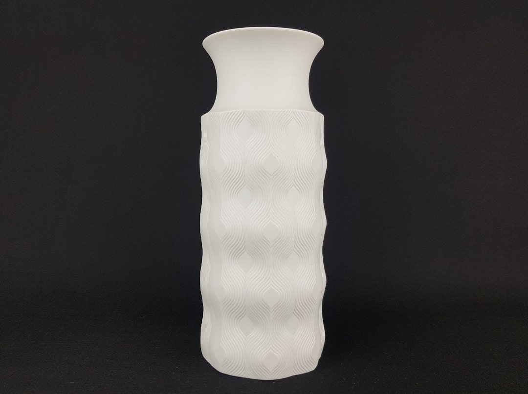 Vintage SCHERZER PORZELLAN Op Art 3D Relief Vase 507-02 West German ...