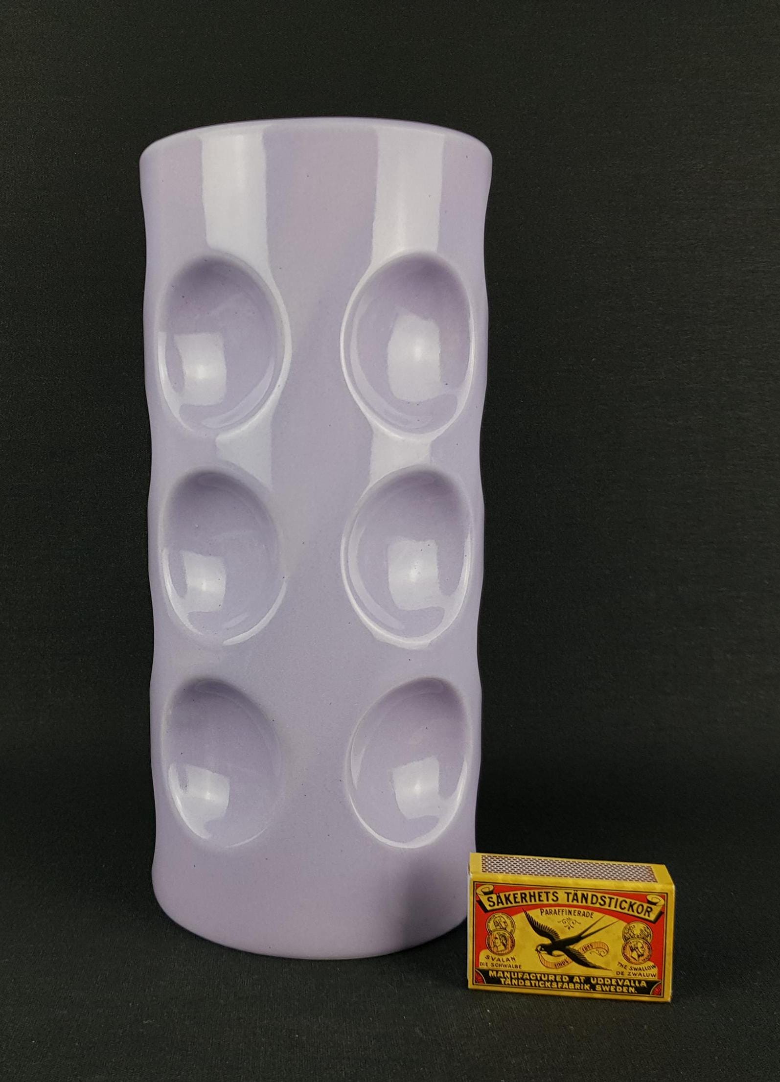 Vintage KINGSTON POTTERY HULL Purple "tardis" Vase English Pottery ...