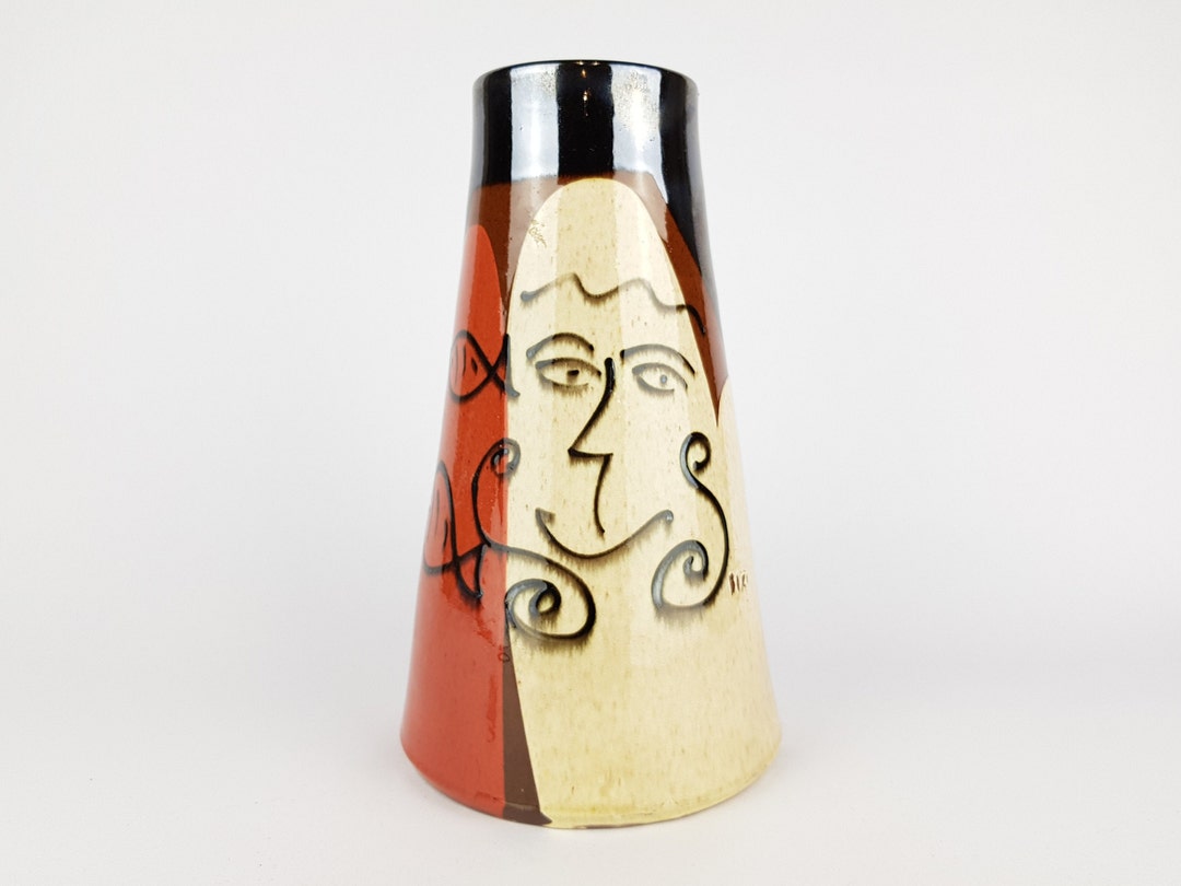 Vintage THOMAS BUXÓ Vase From Spain With Man and Fish Decor Spanish ...