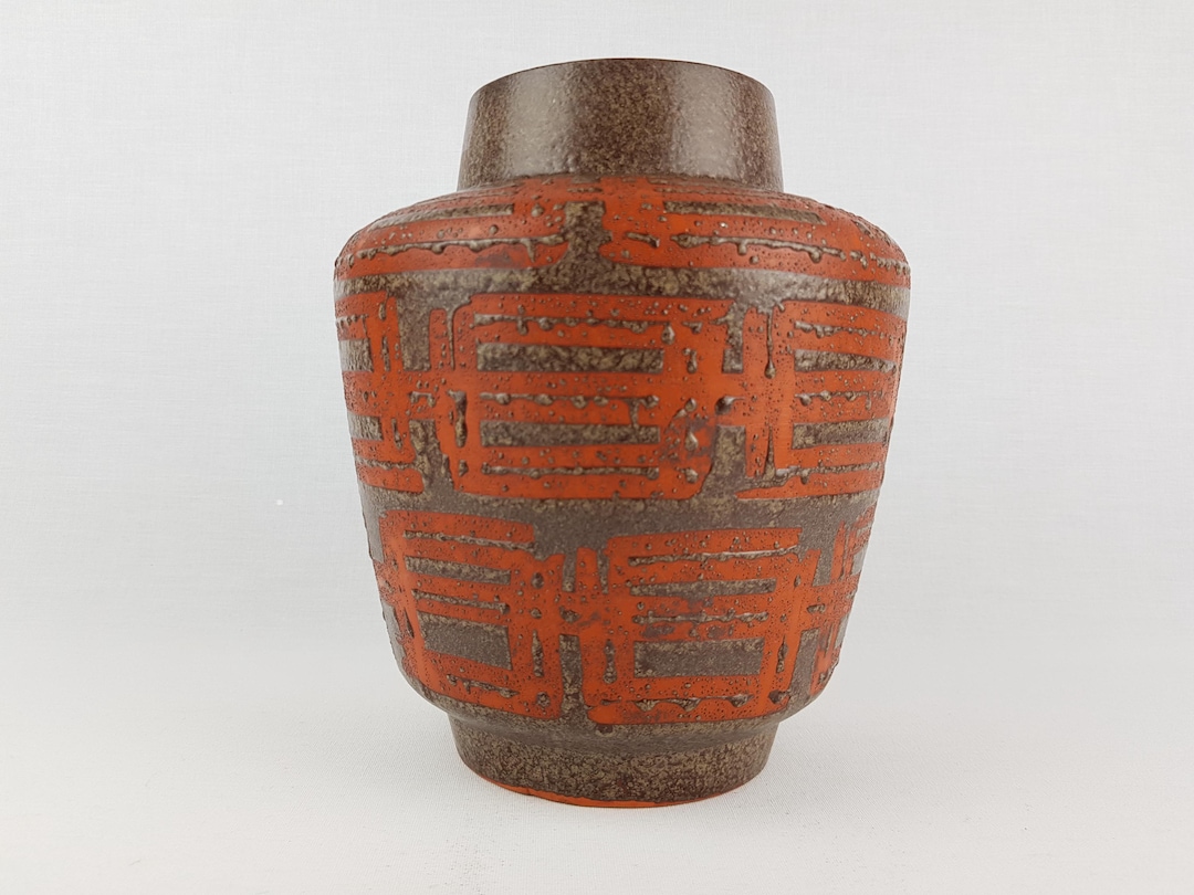 Vintage CARSTENS KERAMIK Rusty Red Vase by Helmut Scholtis 1236-23 West ...