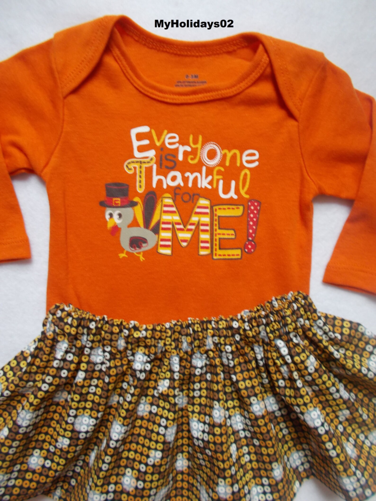 Baby Girl Thanksgiving Outfit First Turkey Day Everyone is - Etsy