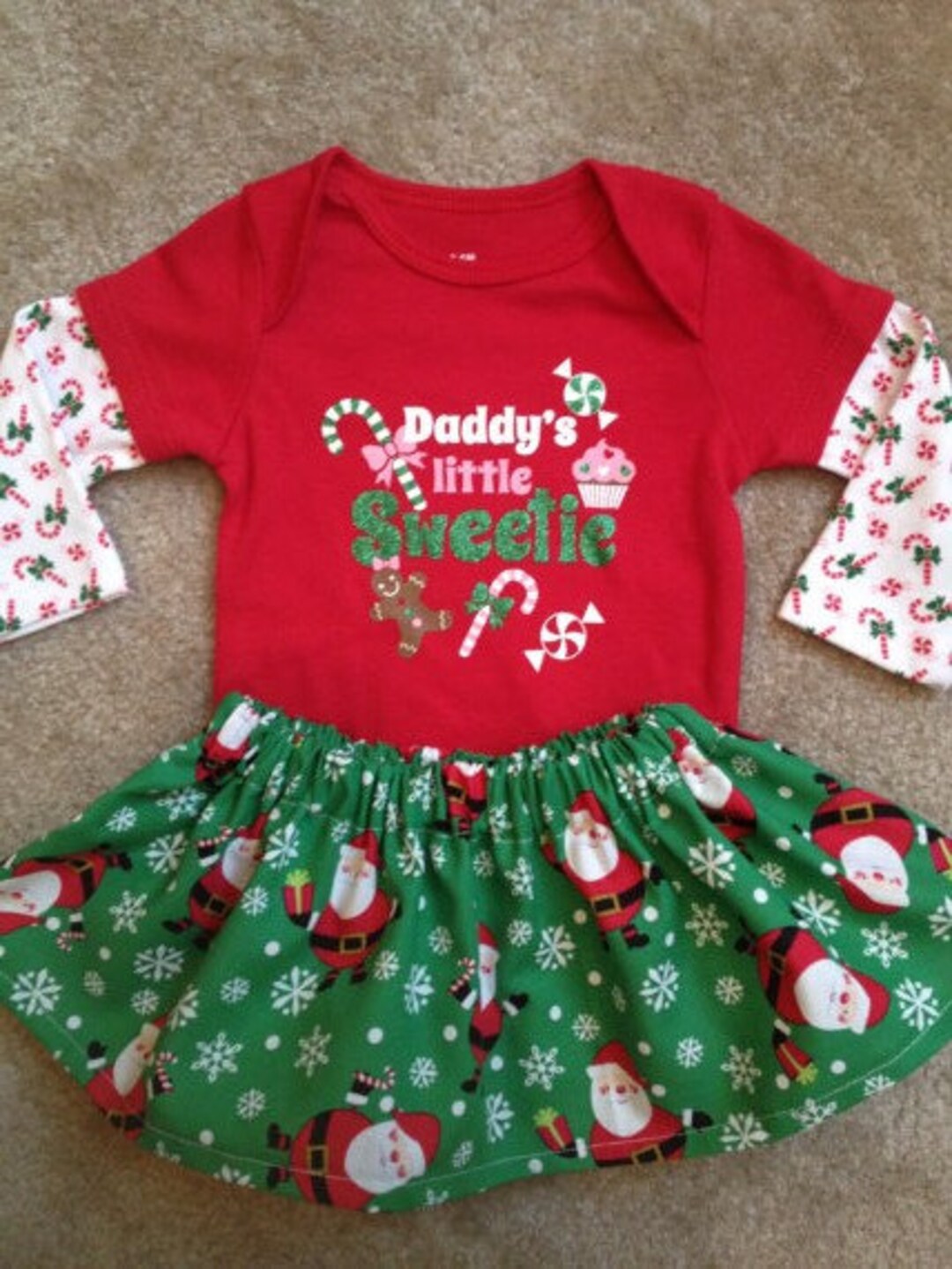 Baby Girl Christmas Outfit Santa Baby Dress up Tutu Skirt Reindeer ...