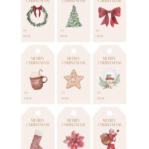 Instant Download** Elegant Christmas Gift Tags: Holiday Design ...