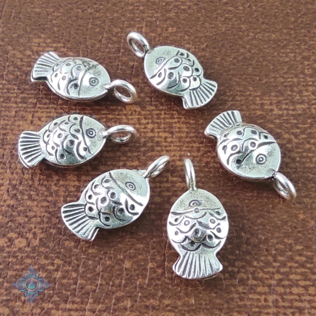 4 of Karen Hill Tribe Silver Fish Charms 17x8mm KCB161 - Etsy