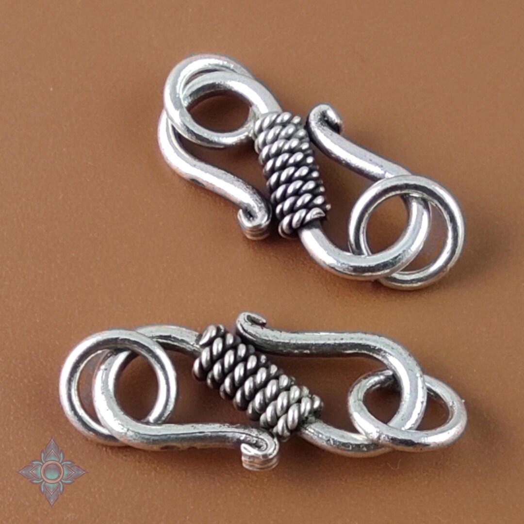 2 of Karen Hill Tribe Silver Coiled Wire S Hook Clasps 23x12mm | KLA111 ...