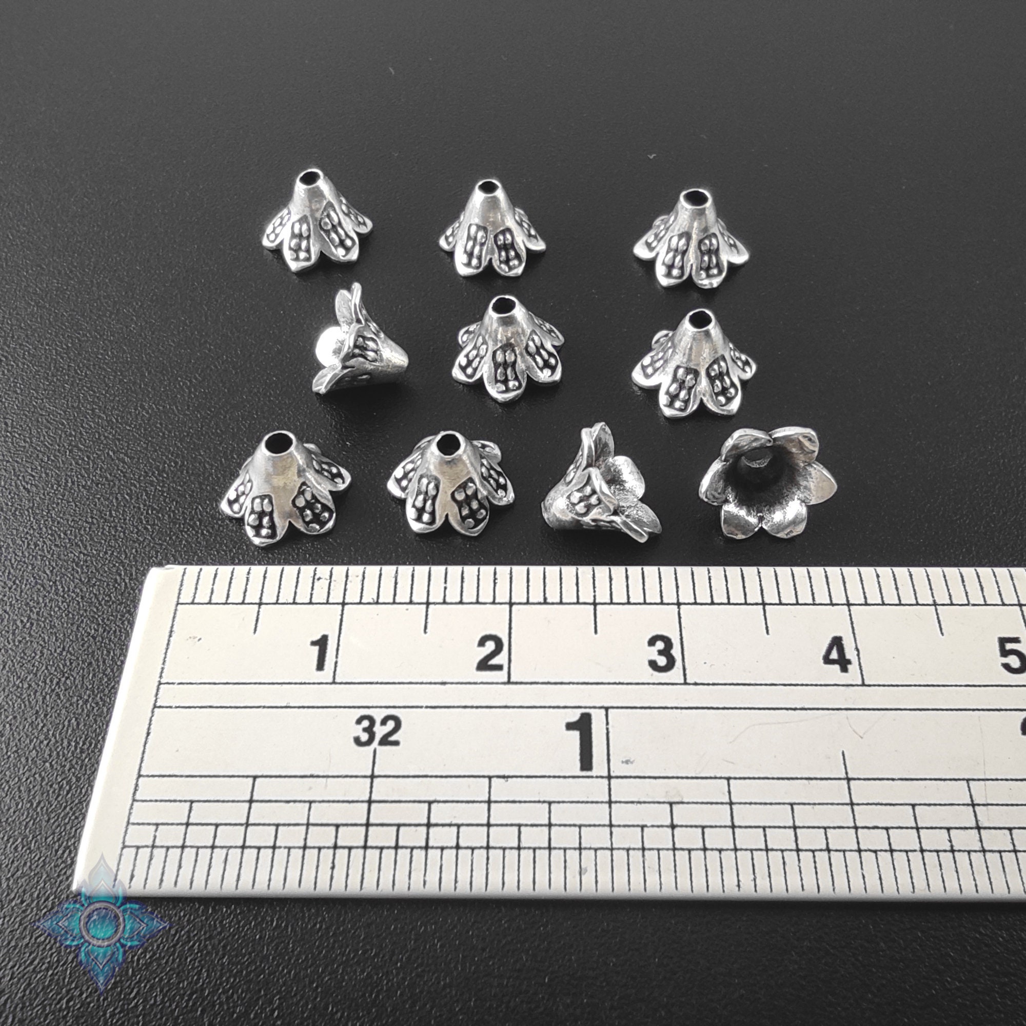 10 of Karen Hill Tribe Silver Cone Shaped Bead Caps 8mm | KFB104 - Etsy