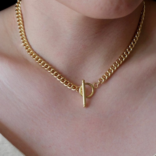 Gold Chain Necklace 18k Gold Filled Layering Necklace Etsy