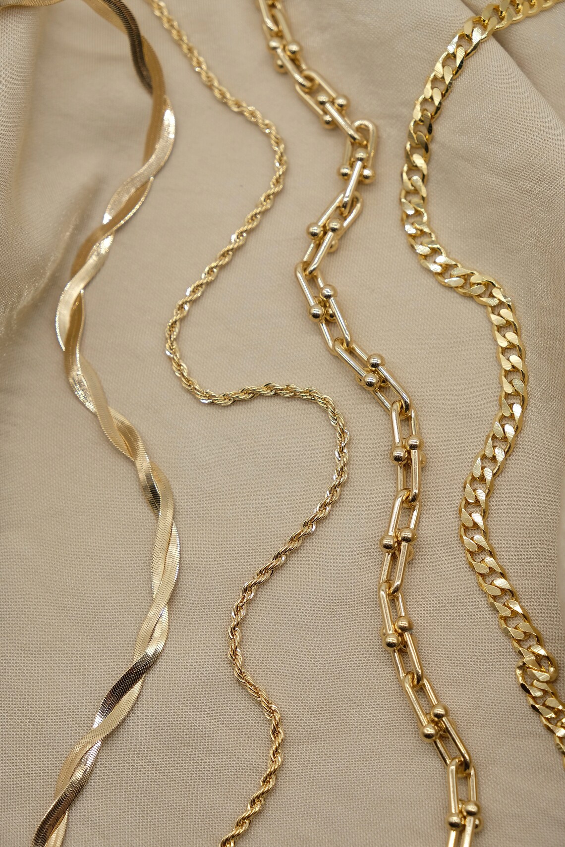 Gold Link Chain Necklace 18k Gold Filled Layering Necklace Etsy