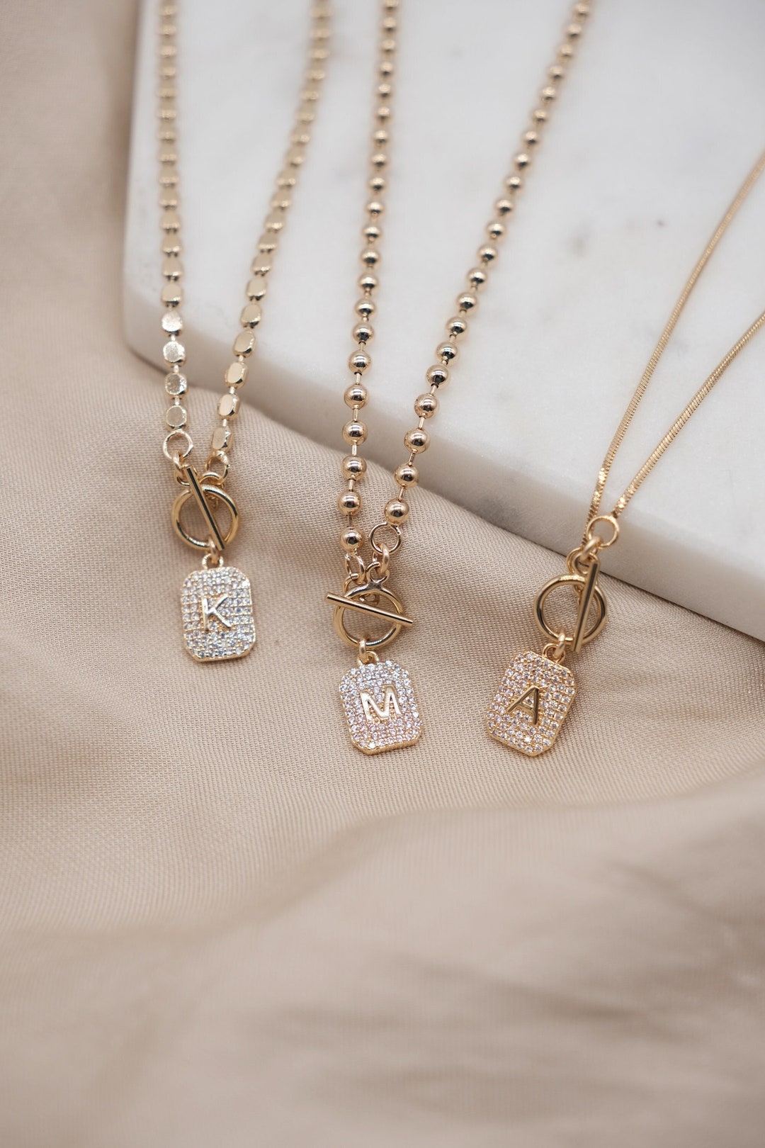 Personalized Necklace, 18K Gold Filled Necklace, Letter Necklace ...