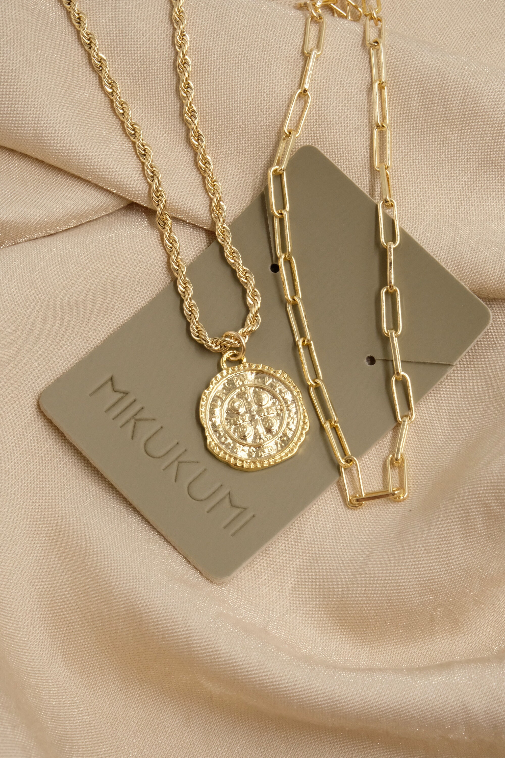 Gold Rope Chain Necklace Set Gold Link Chain Layer | Etsy