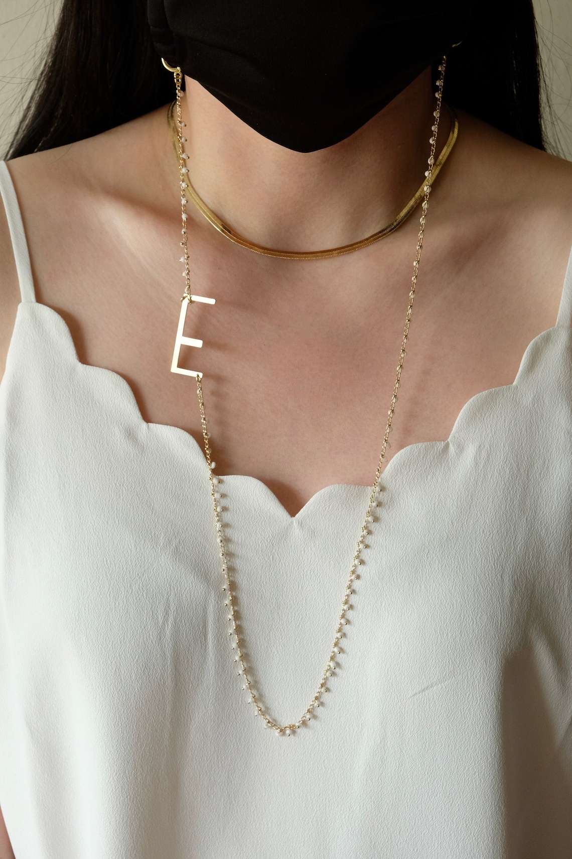 Face Mask Chain Personalized Face Mask Gold Chain Necklace | Etsy