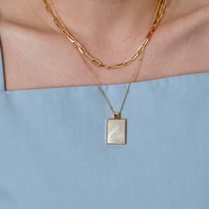 Pearl Necklace Set | Gold Pearl Necklace | 18k Gold Filled Paperclip ...