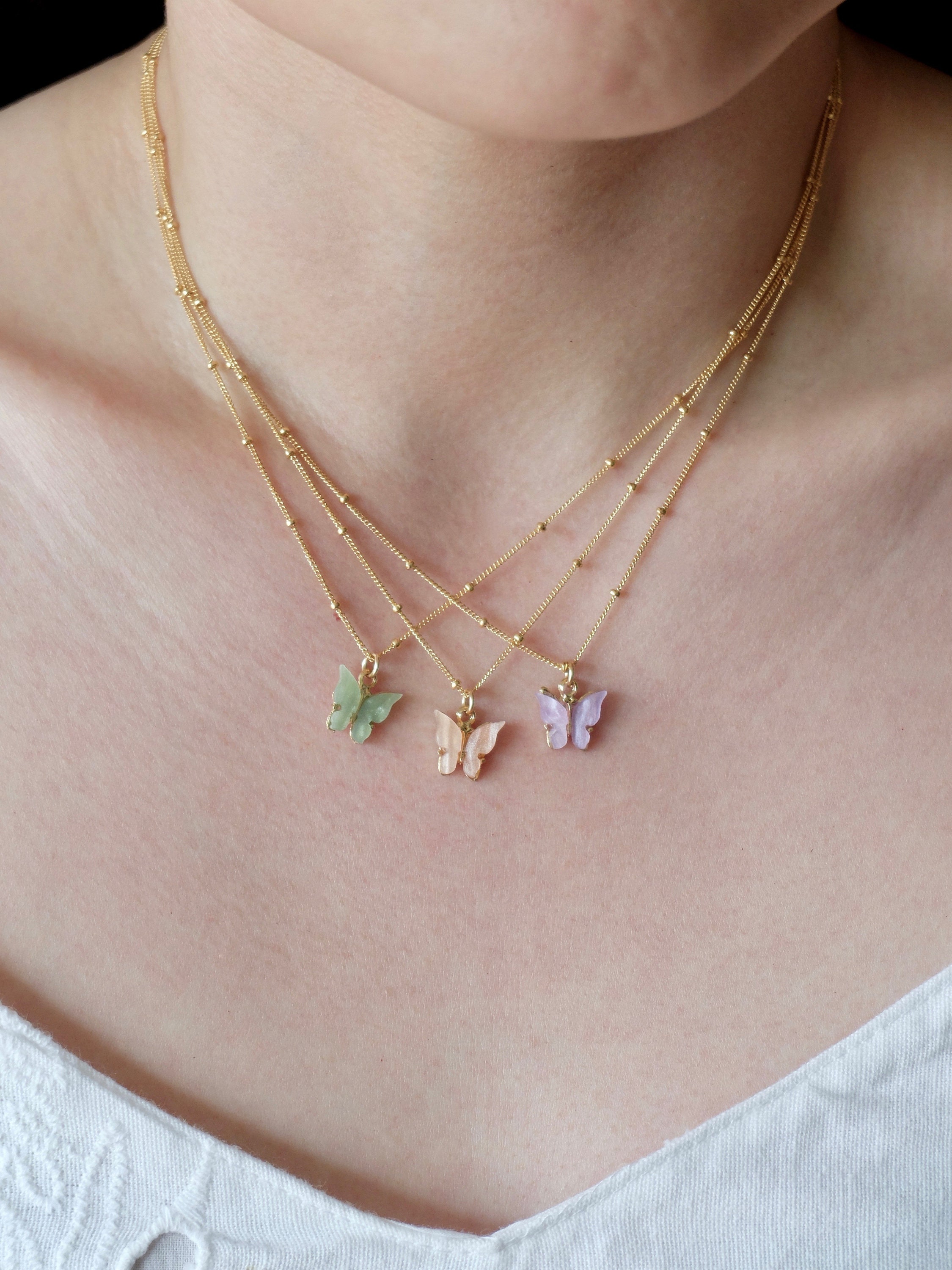 Butterfly Necklace, 14k Gold Filled Necklace, Necklace for Woman ...