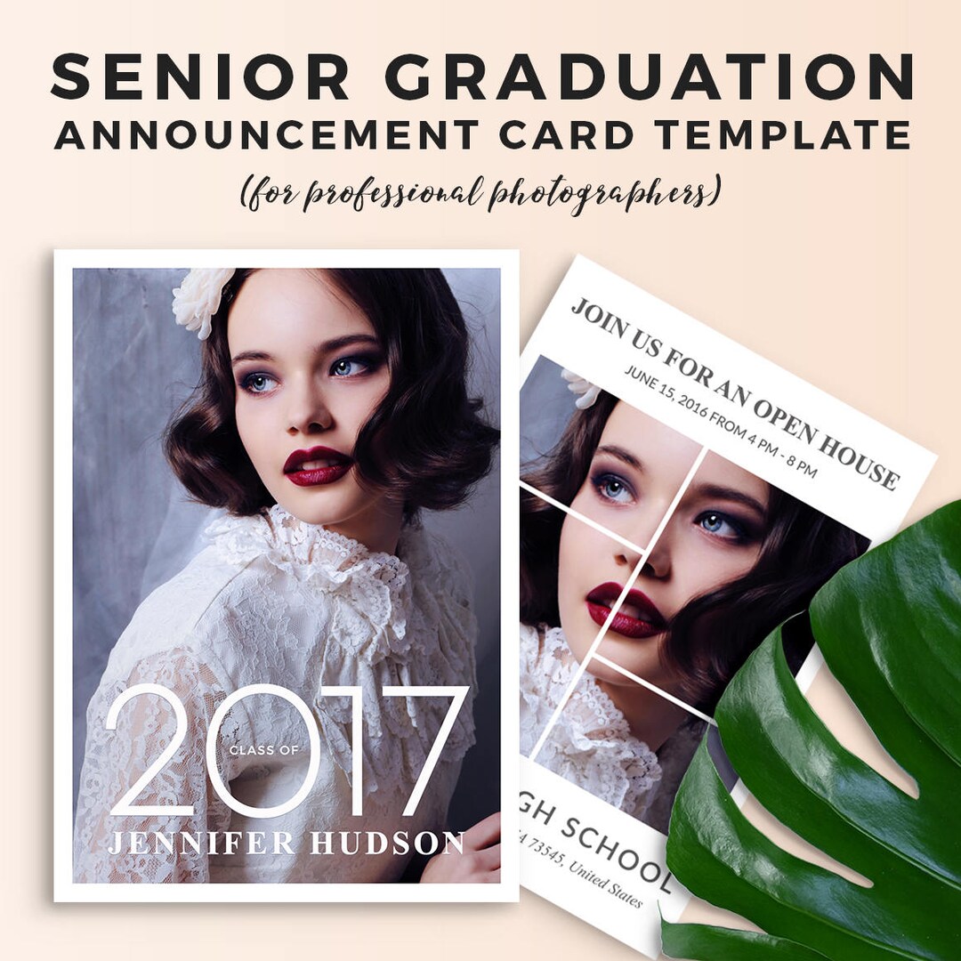 Senior Graduation Announcement Template Senior - Graduation ...