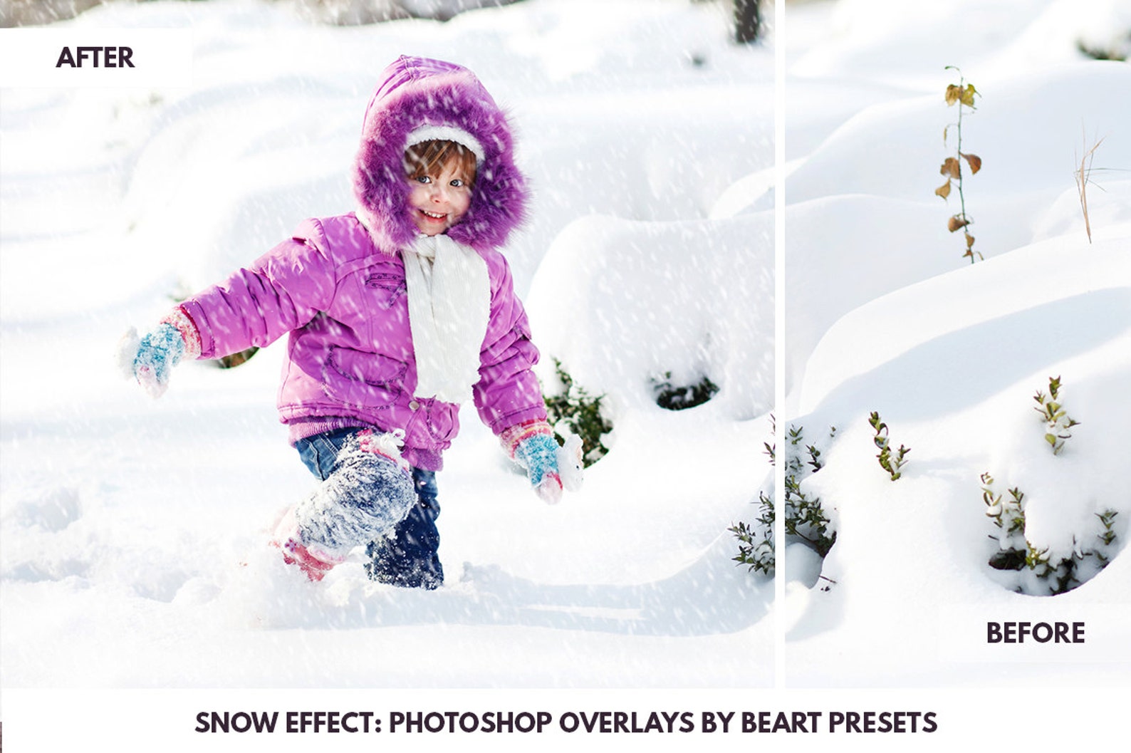 Snow Overlays Photoshop Snow Photoshop Actions and Brushes - Etsy