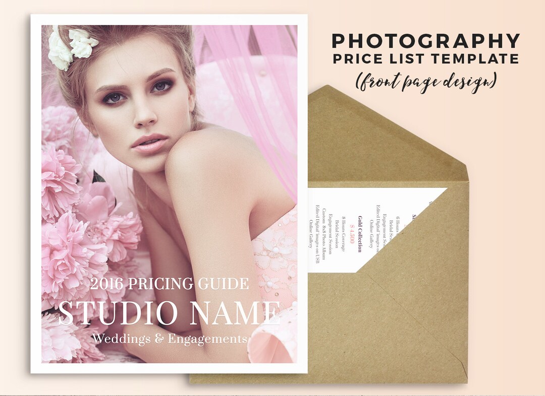 Price List Photoshop Template - Wedding Photography Pricing Guide ...