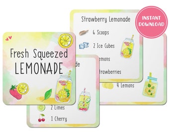 Printable Coffee Shop Recipe Cards | Printable Activity for Kids ...