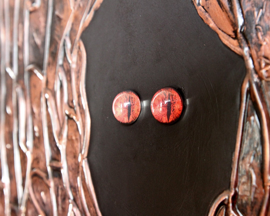 Creepy Red Eyes in Tree – Embossed Copper Art Board - Etsy