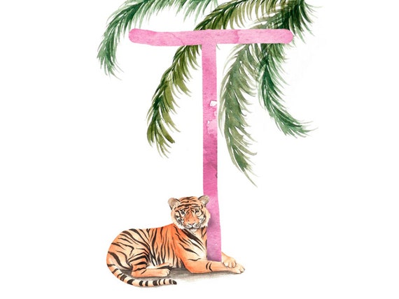 ABC Karte T wie Tiger Buchstaben ABC ABC Karten - Etsy