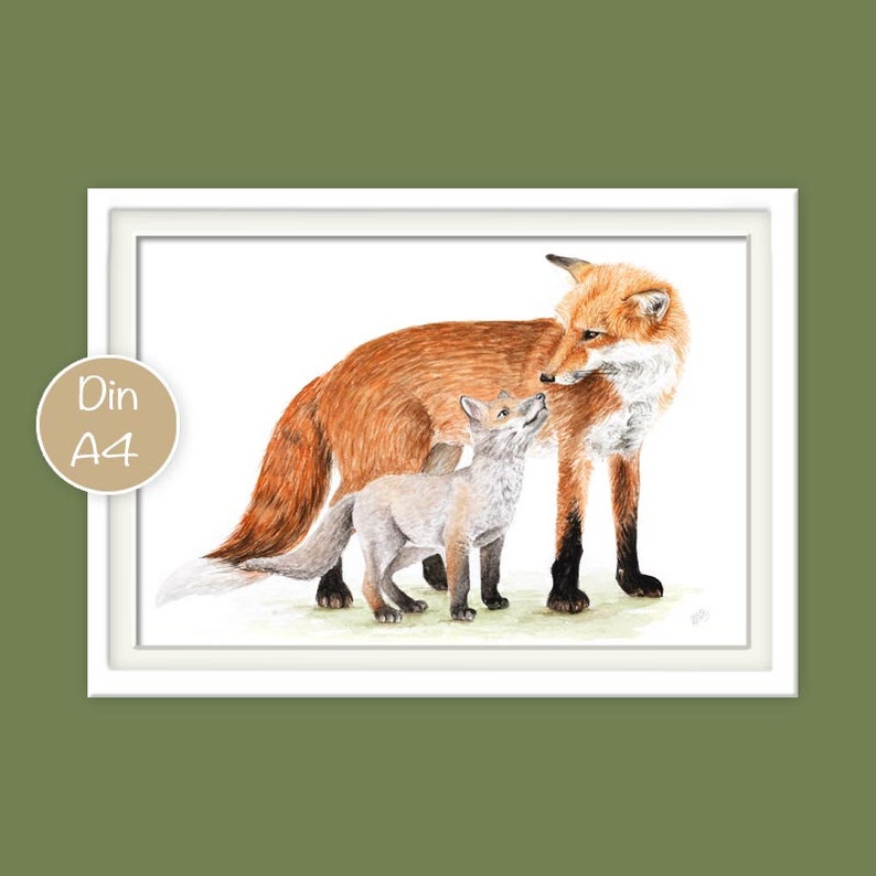 Poster Füchse, Fuchsposter, Din A4 - Etsy.de