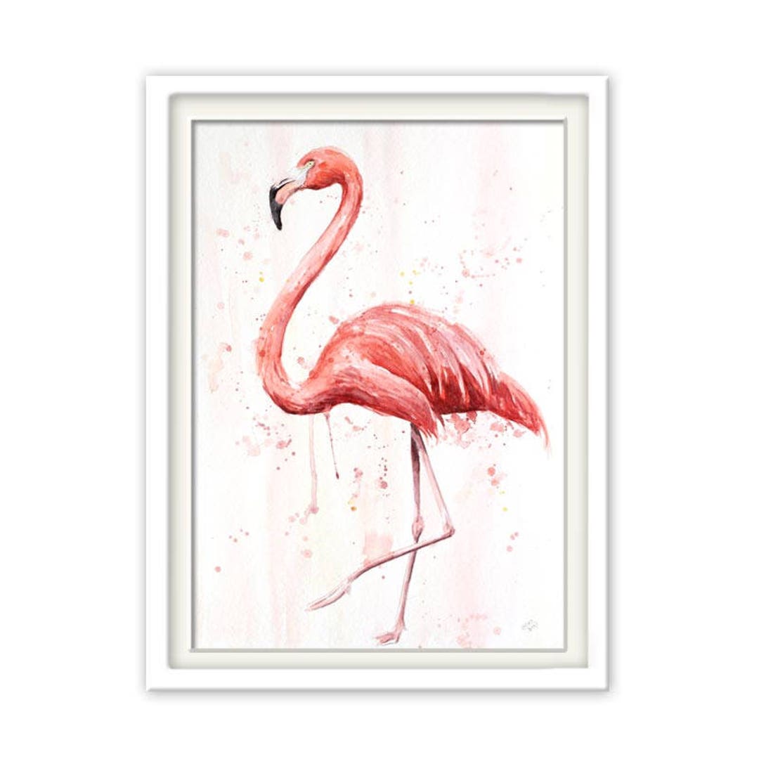Flamingo Print - Etsy