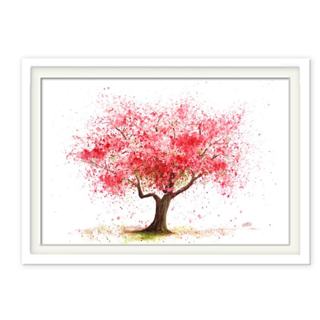 Cherry Tree Print - Etsy