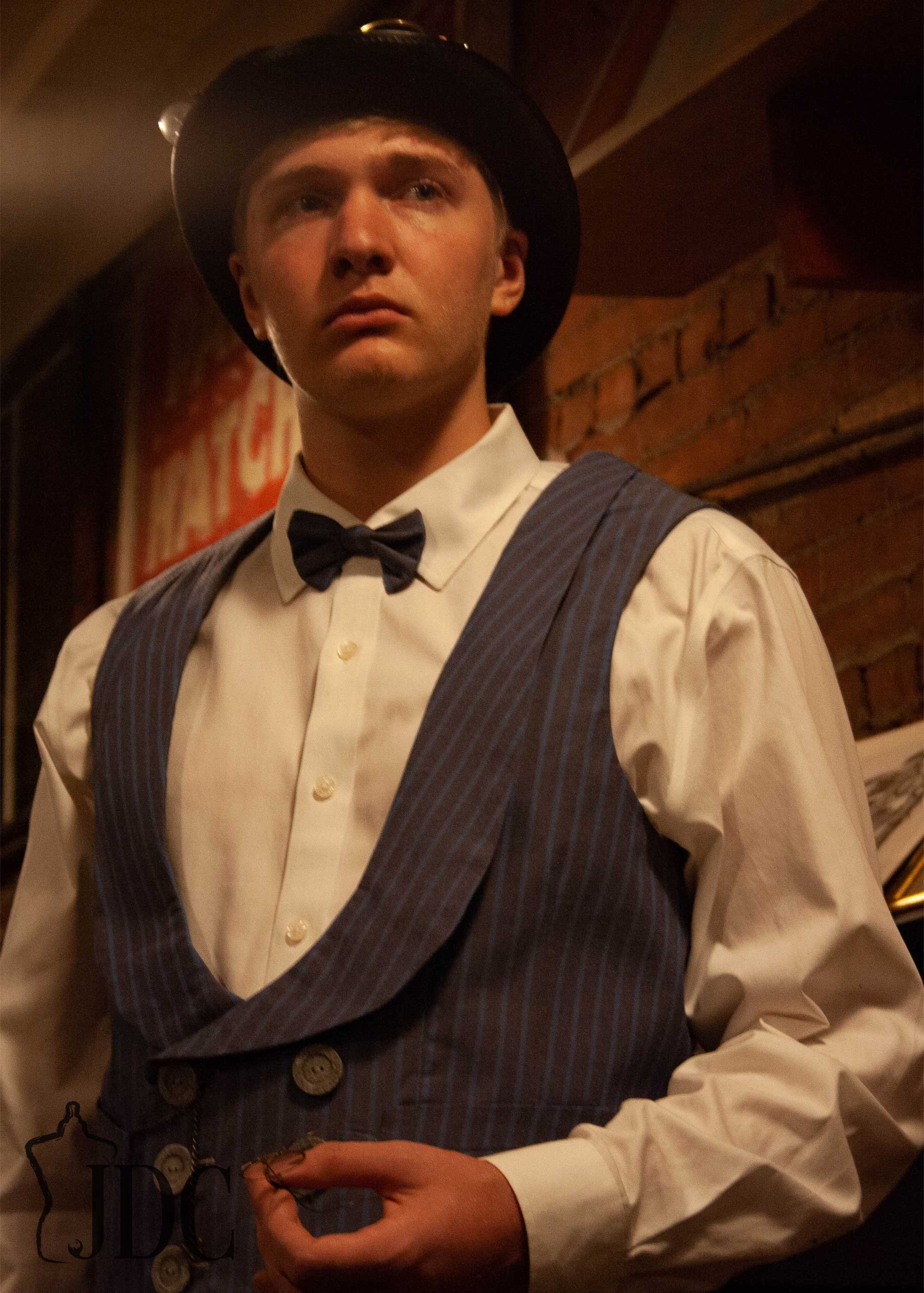 SALE Grey Smoking Vest and Bow Tie - Etsy