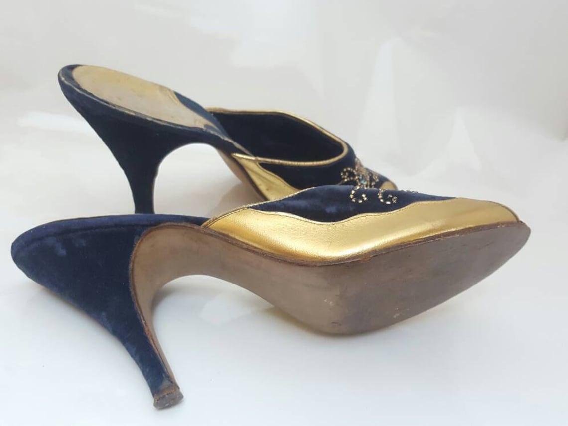 Antique Velvet Shoes Rare 20s 30s Night Out Shoes Have Diamond Motif at ...