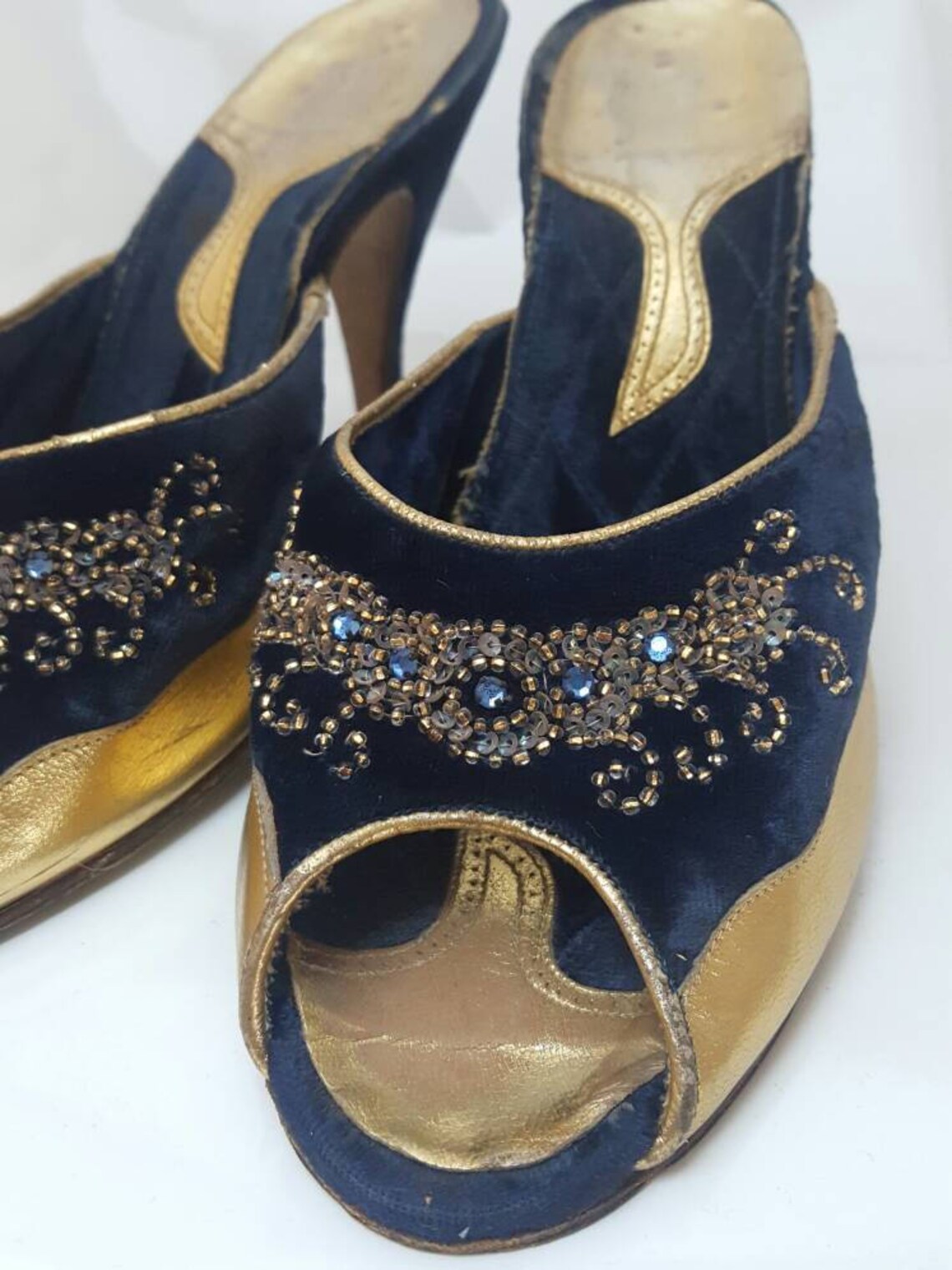 Antique Velvet Shoes Rare 20s 30s Night Out Shoes Have Diamond Motif at ...