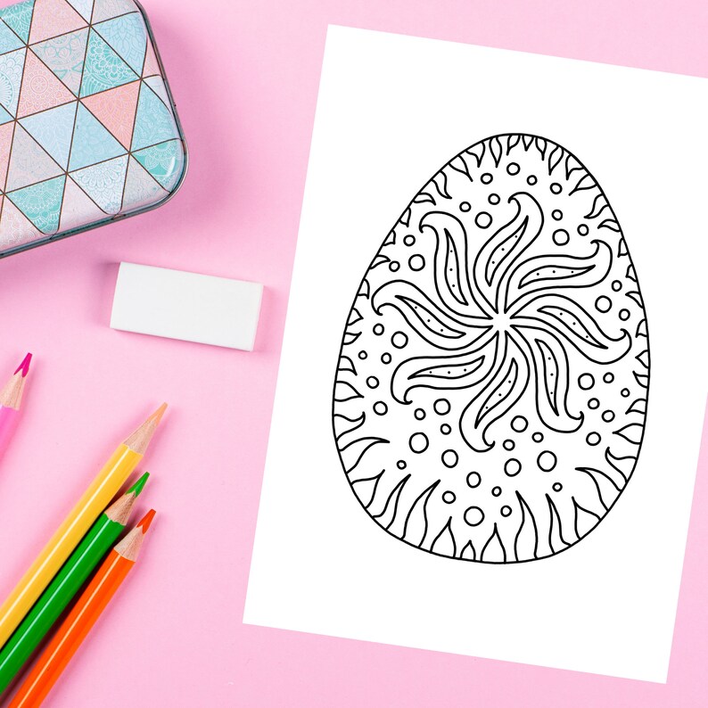 Mindfulness Printable Colouring Pages Easter | Easter Egg Printables ...