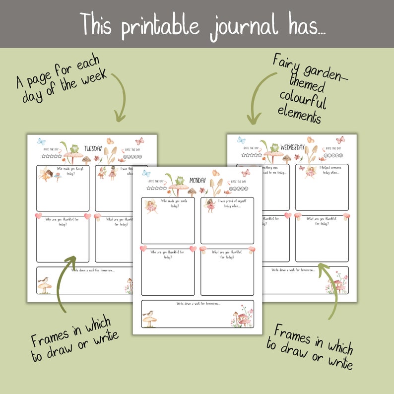 Fairy Garden-themed Gratitude Journal Printable | Guided Gratitude ...