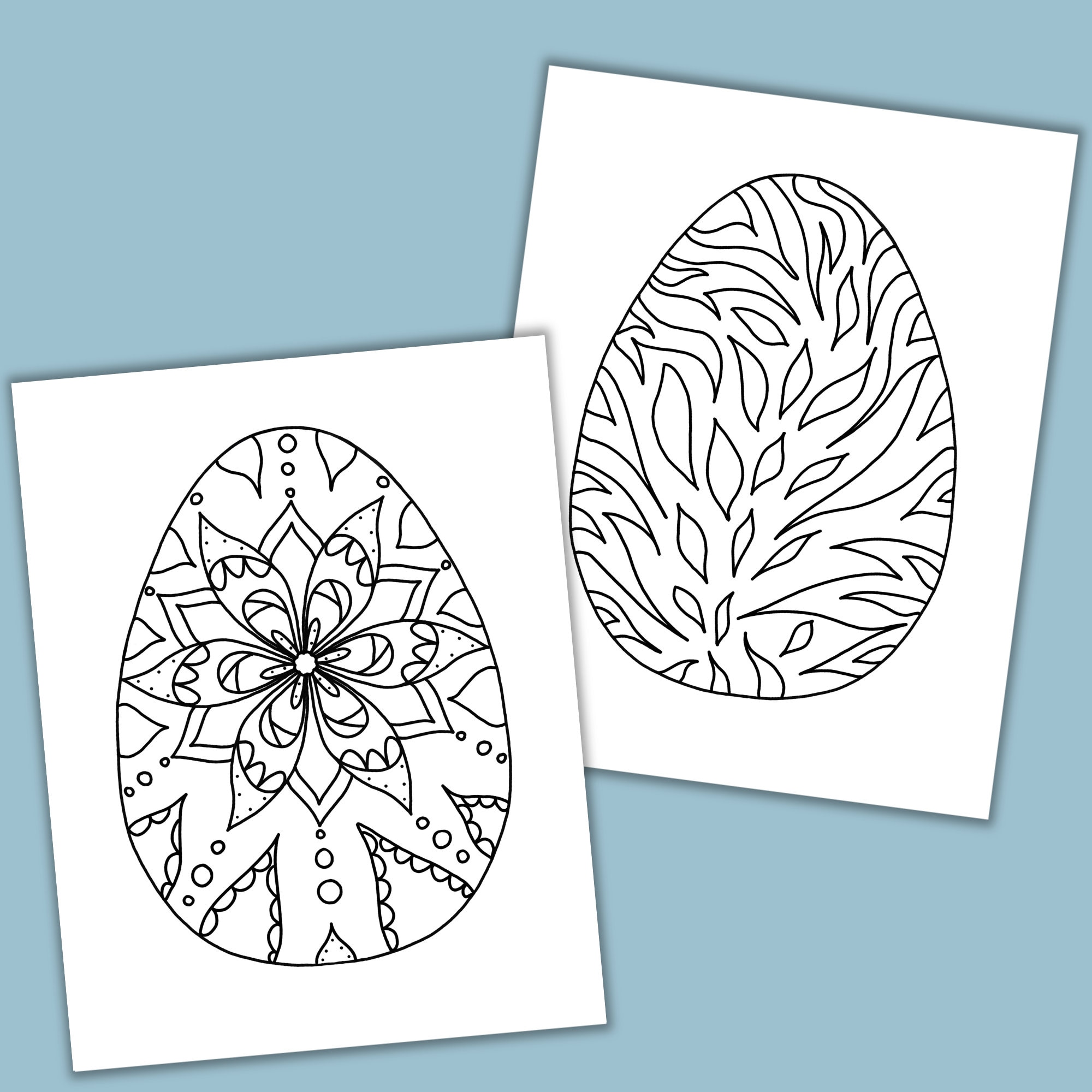 Mindfulness Printable Colouring Pages Easter | Easter Egg Printables ...