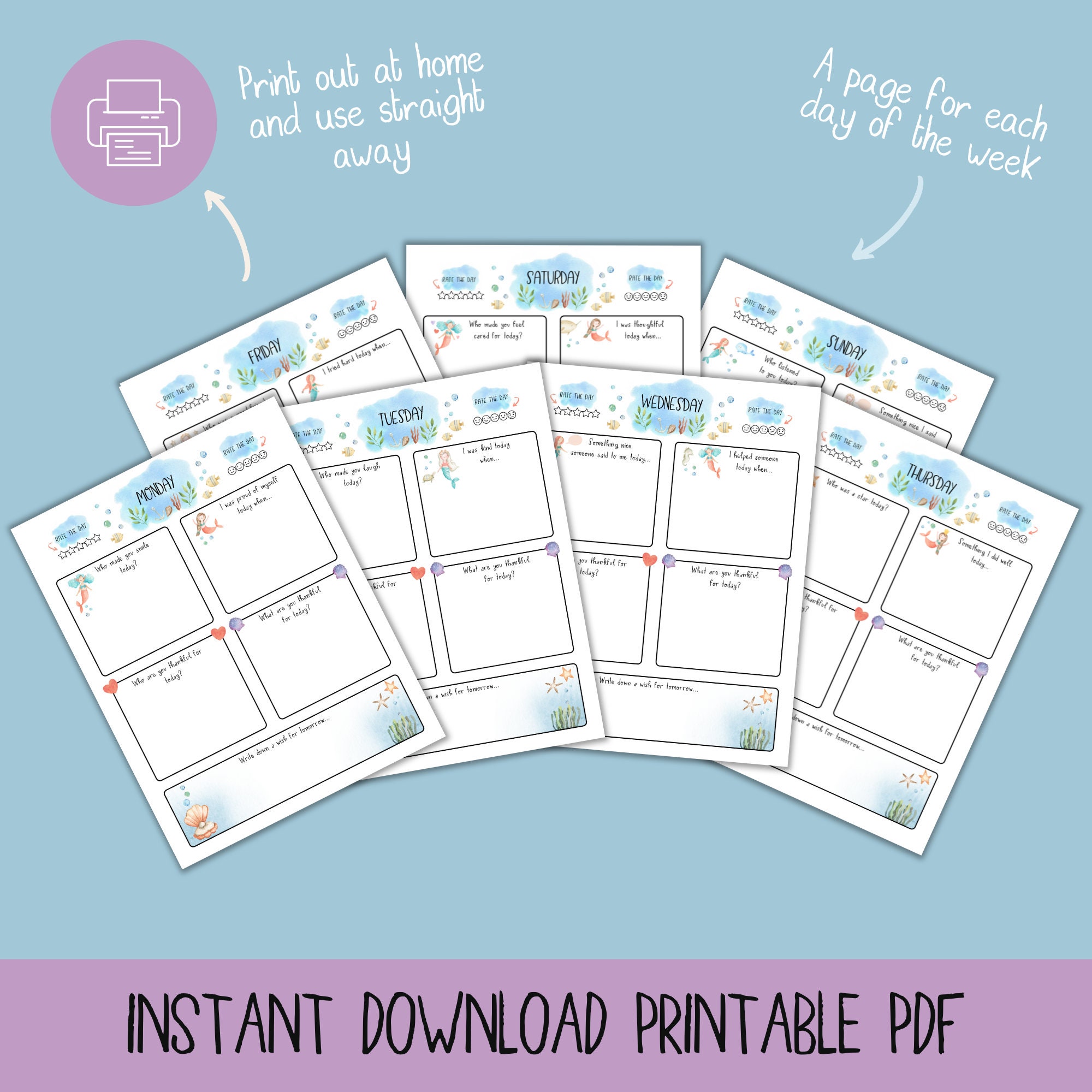 Guided Gratitude Journal for Kids | Kids' Mental Health Daily Journal ...