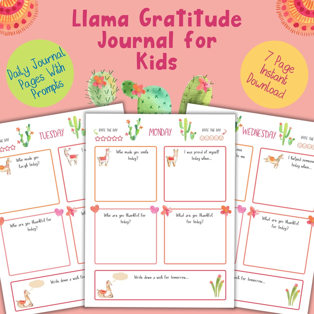 Journal de Gratitude pour Enfants Journal quotidien de la - Etsy France