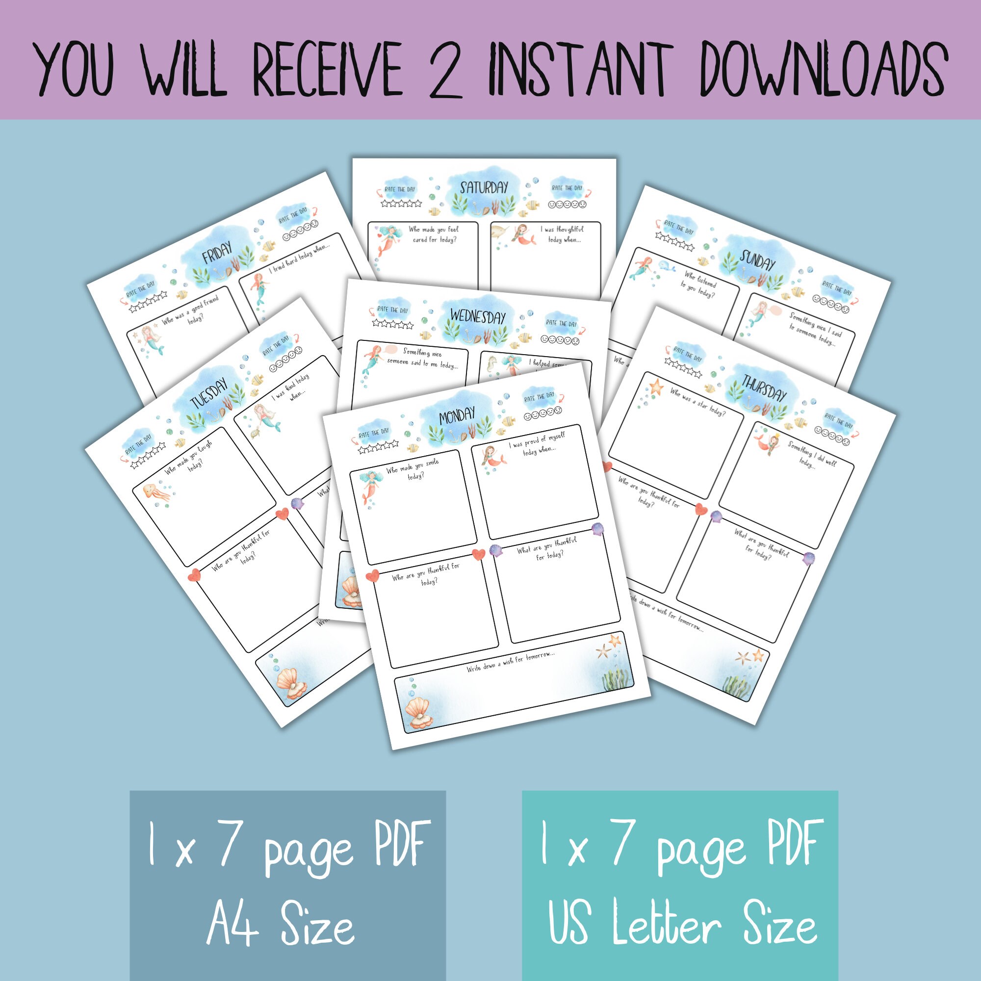 Guided Gratitude Journal for Kids | Kids' Mental Health Daily Journal ...