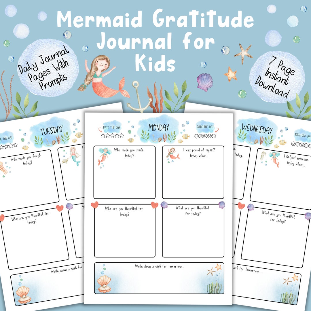 Guided Gratitude Journal for Kids | Kids' Mental Health Daily Journal ...