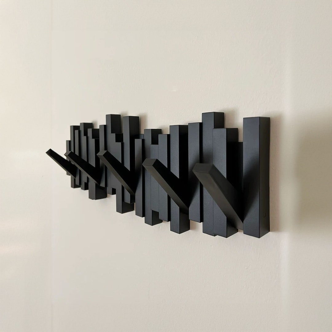 Piano Coat Rack Wall Mount Coat Hooks for Wall Modern Wall Art Decor ...