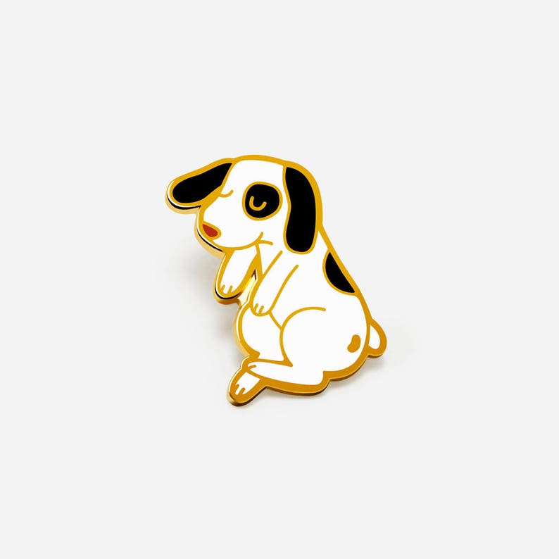 Floating Dog Enamel Pin - Etsy