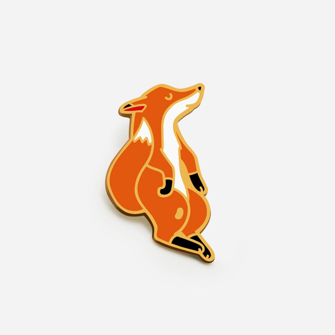 Floating Fox Enamel Pin - Etsy Canada