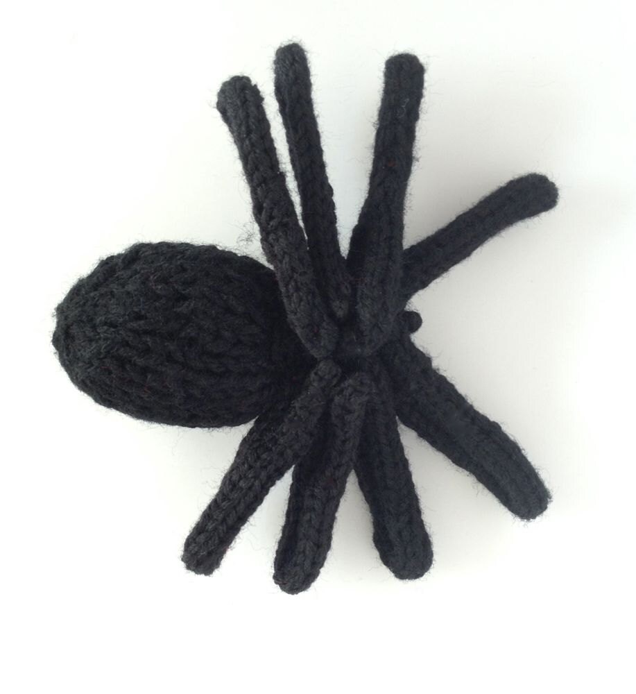 Scary Knit Spider Pattern - Tarantula and Black Widow - PDF Knitting ...