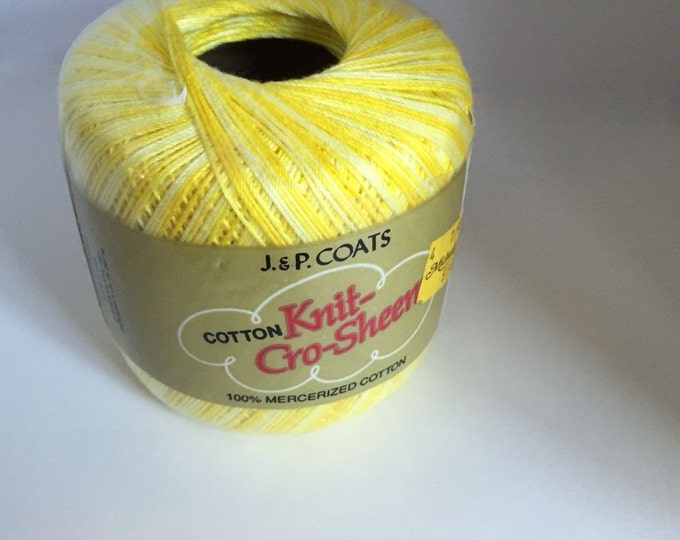Shades of Yellow Knit-cro-sheen Crochet Thread/yarn - 1 Ball - Etsy