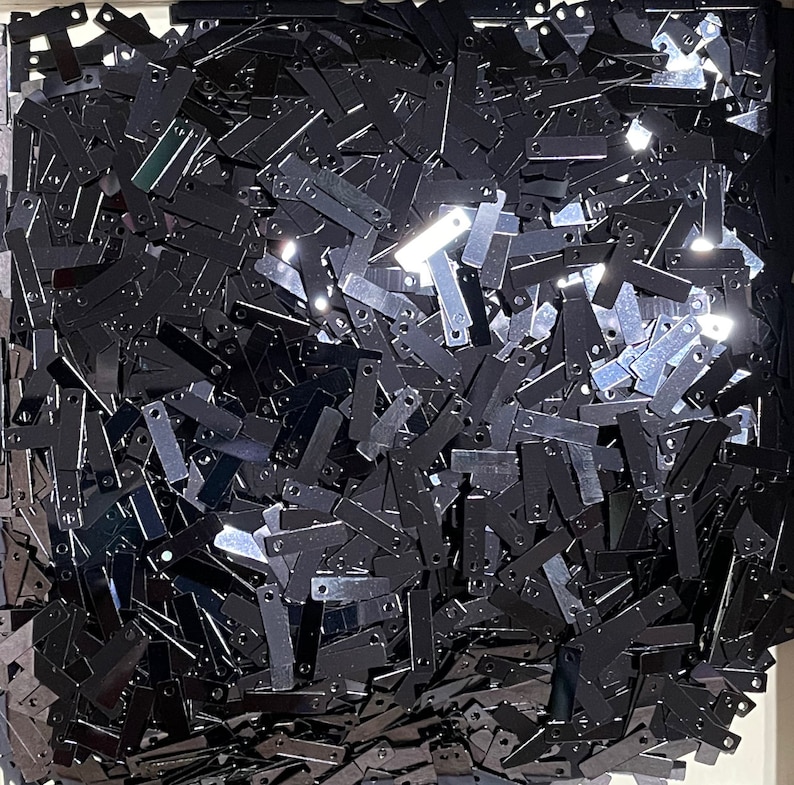 Blue-black Rectangle Flat Italian Sequins - Italiane Paillettes - Etsy