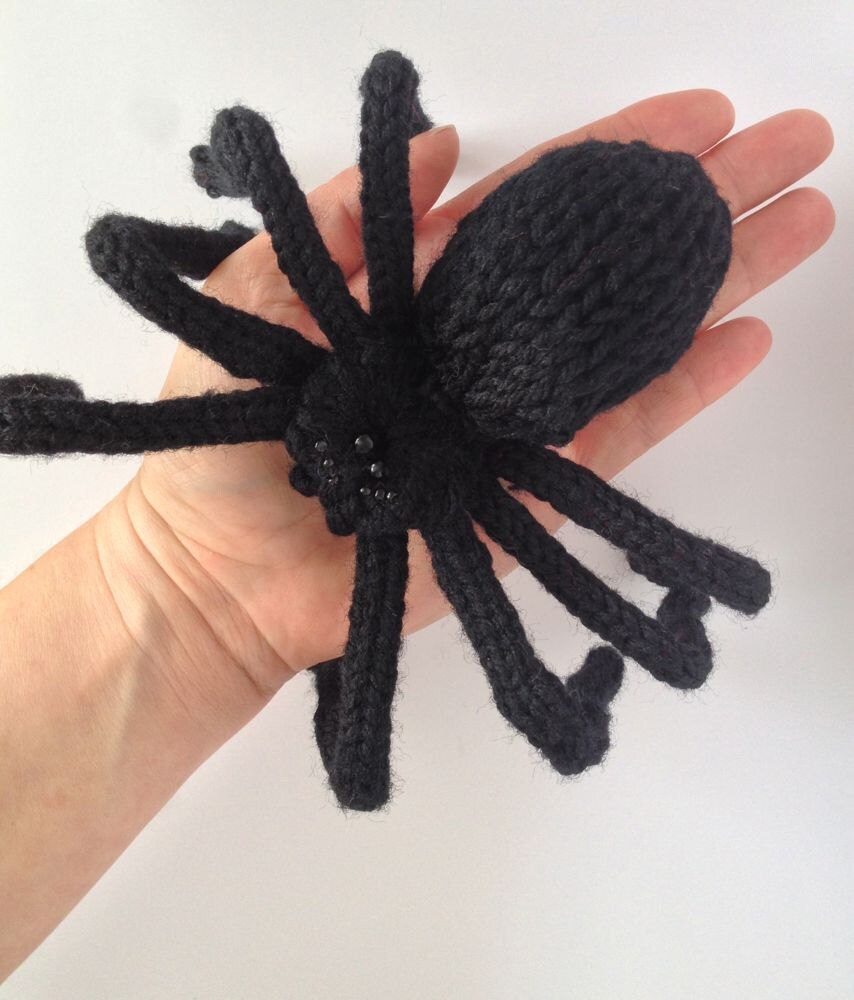 Scary Knit Spider Pattern - Tarantula and Black Widow - PDF Knitting ...