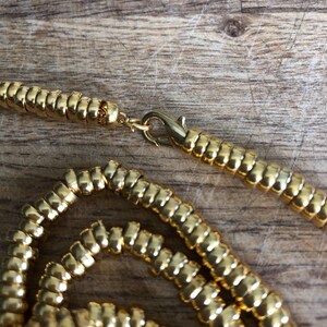 Incan Annular Bead Necklace in Gold Color 44 Inch - Etsy