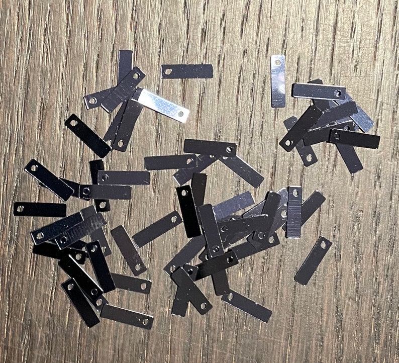 Blue-black Rectangle Flat Italian Sequins - Italiane Paillettes - Etsy